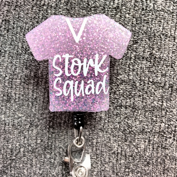 Handmade | Accessories | Stork Squad Retractable Name Badge Reel And ...